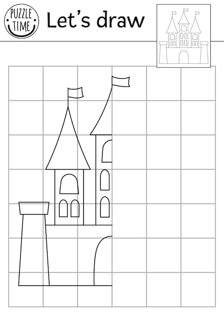 Whimsical Castle on a Grid: A Playful Drawing Challenge | Jiffy Designs