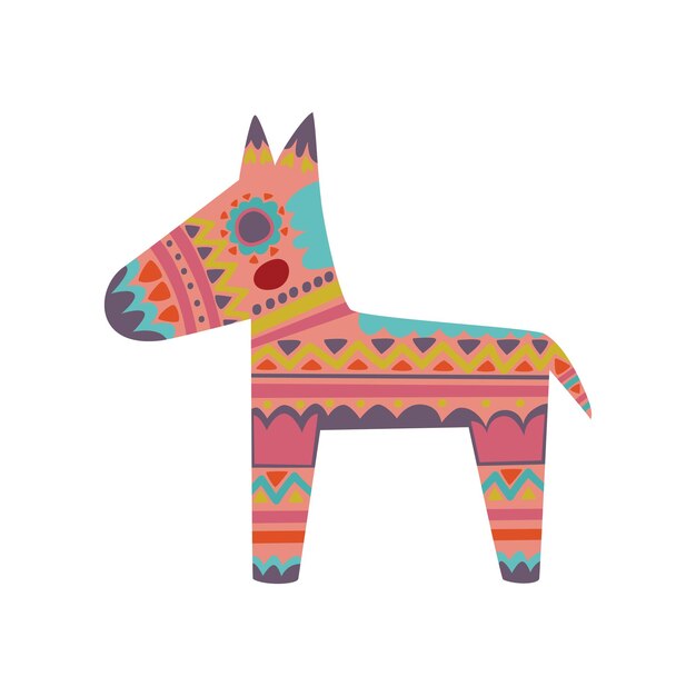 Vibrant and Whimsical Patterned Donkey Illustration | Jiffy Designs