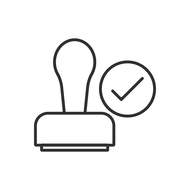 Sleek Checkmark Stamp Icon for Seamless Approval | Jiffy Designs