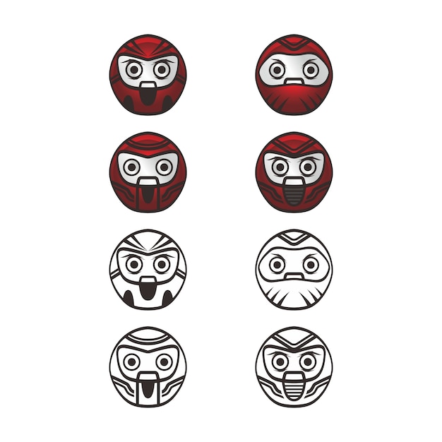 Expressive Circular Character Icons with Diverse Facial Expressions ...