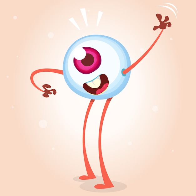 Playful Eyeball Character with Whimsical Swirls and Shapes | Jiffy Designs