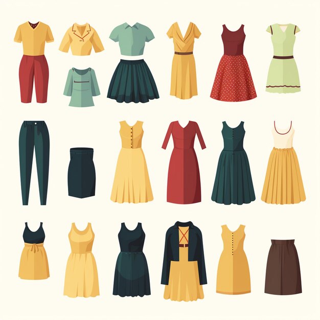 Vibrant Wardrobe Collection: Diverse Apparel Designs for Every Occasion ...