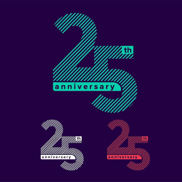 Vibrant 25th Anniversary Typographic Celebration Design | Jiffy Designs