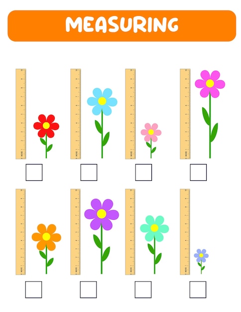 Colorful Flower Rulers with Measuring Scales for Kids | Jiffy Designs