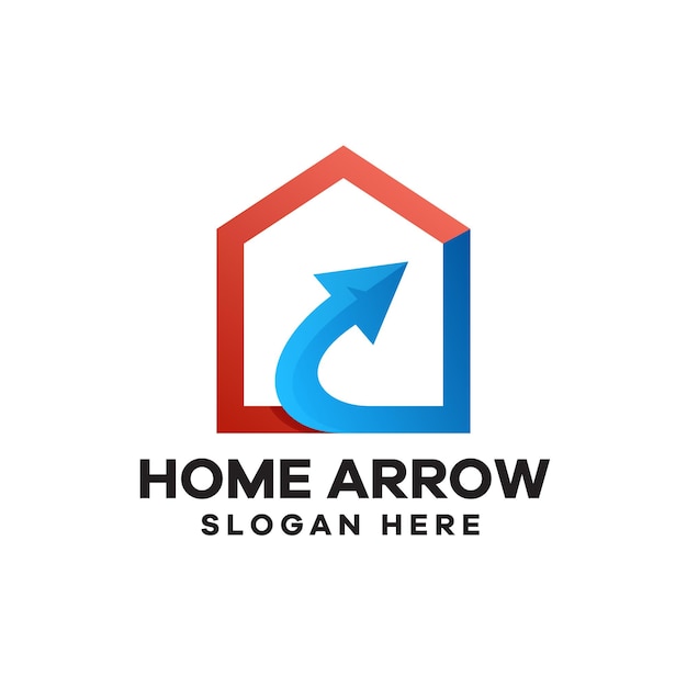Vibrant Home Arrow Icon with Directional Pointer Symbol | Jiffy Designs