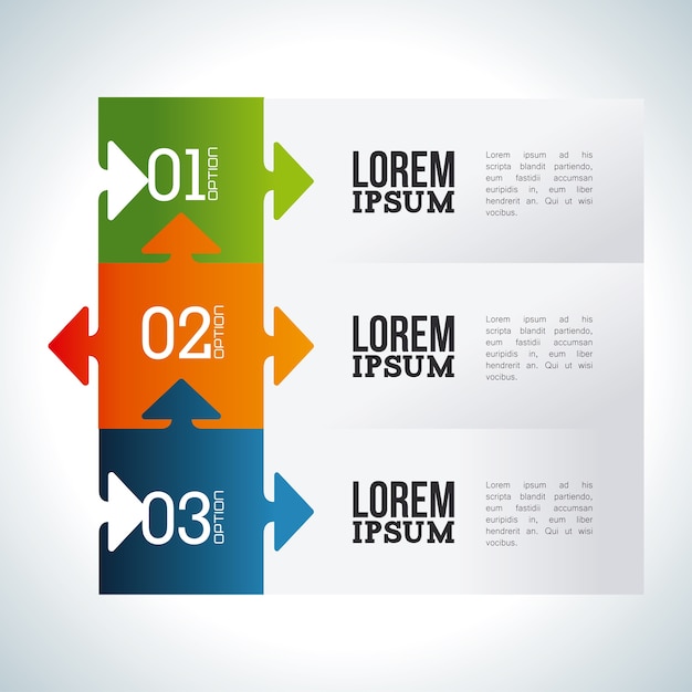 Vibrant Infographic Arrows Showcase 3-Step Process | Jiffy Designs