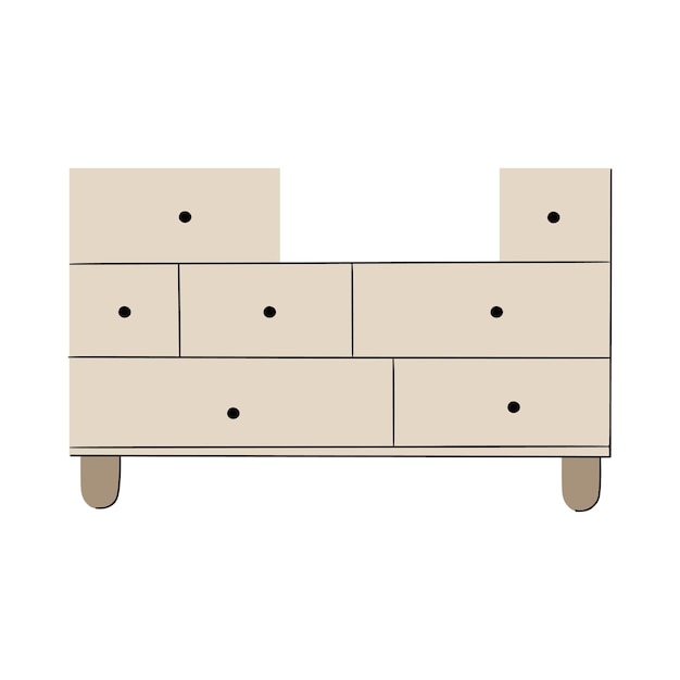 Minimalist Wooden Dresser with Geometric Drawer Fronts | Jiffy Designs