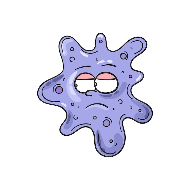 Grumpy Cartoon Blob with Expressive Features | Jiffy Designs