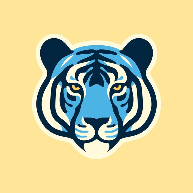 Majestic Blue Tiger Head Graphic Design | Jiffy Designs