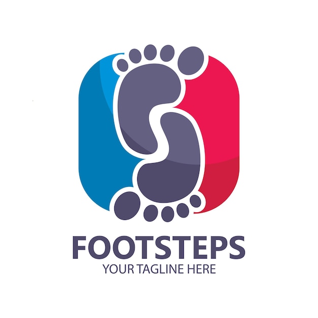 Vibrant Footprint Logo with Customizable Tagline | Jiffy Designs