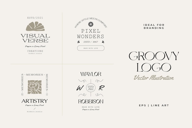 Elegant Collection of Versatile Logos and Typographic Designs | Jiffy ...