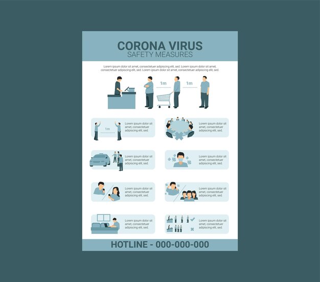 Comprehensive Infographic on Corona Virus Precautions and Measures | Jiffy Designs