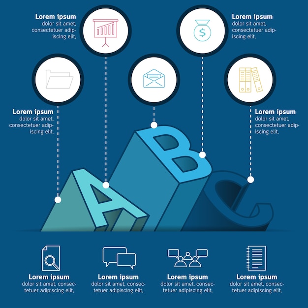 Vibrant 3D Letters Forming Playful Infographic Layout | Jiffy Designs