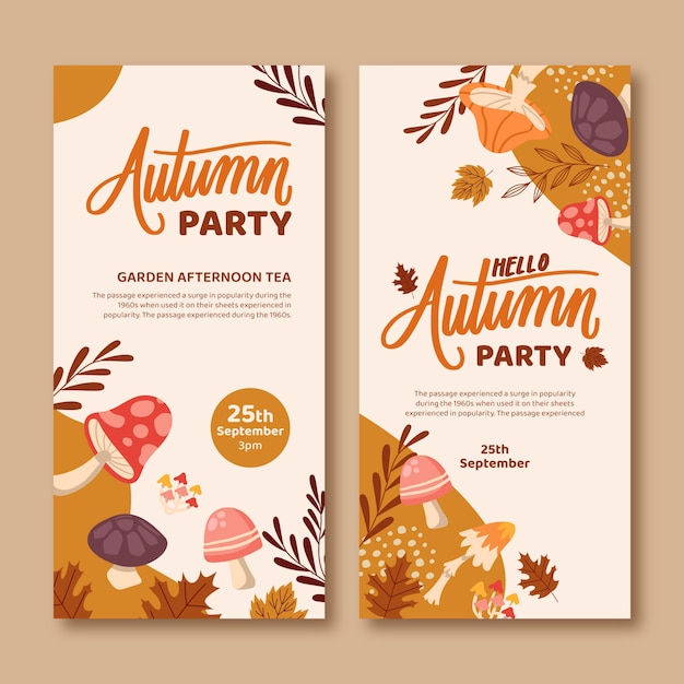 Vibrant Autumn Party Invitations with Festive Foliage | Jiffy Designs