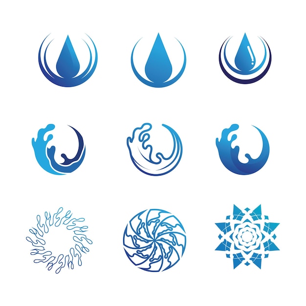 Captivating Collection of Fluid Water Droplet Icons and Symbols | Jiffy ...