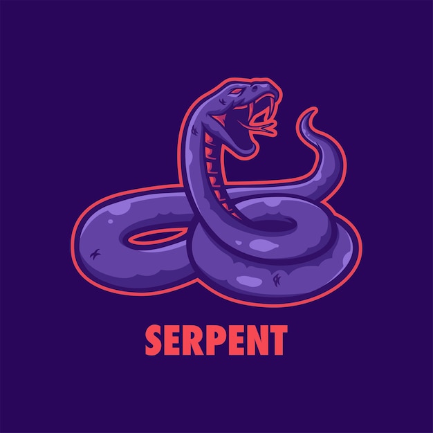 Striking Serpent Emblem in Vibrant Hues | Jiffy Designs
