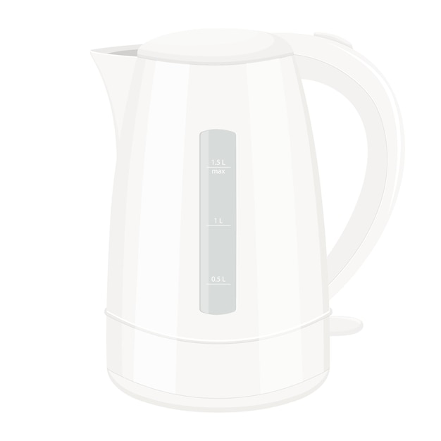 Sleek and Efficient Electric Kettle in Pristine White | Jiffy Designs