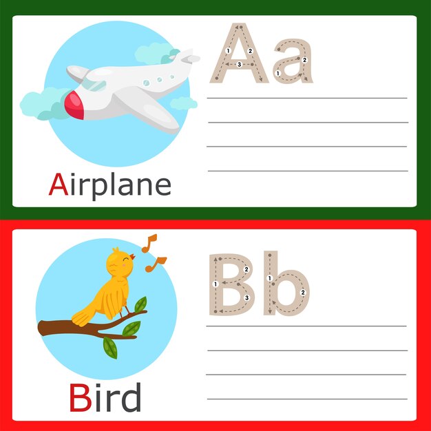 Vibrant Educational Alphabet Flashcards with Illustrated Animals and ...