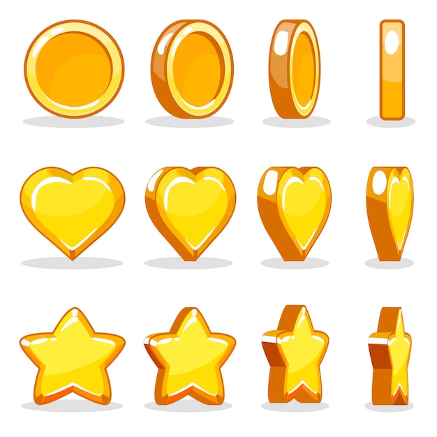 Vibrant Collection of Geometric Golden Shapes and Icons | Jiffy Designs