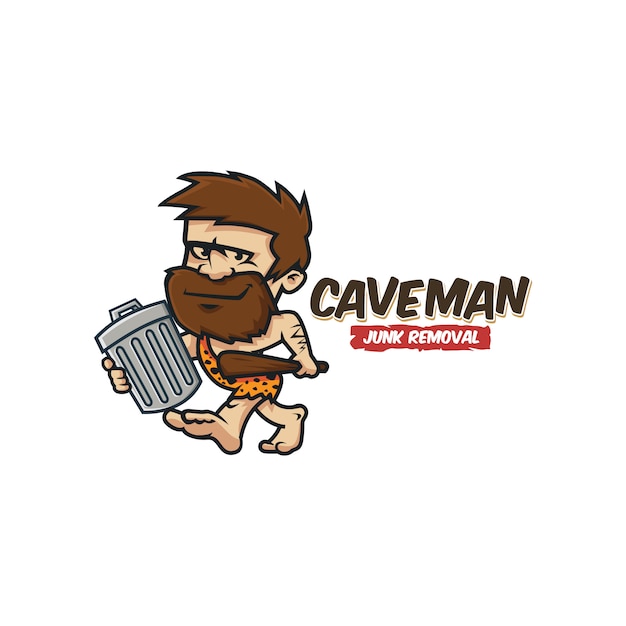 Caveman Carrying Beer Mug in Cartoon Prehistoric Style | Jiffy Designs