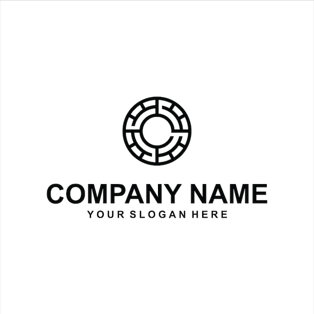 Minimalist Circular Logo with Company Name and Slogan | Jiffy Designs