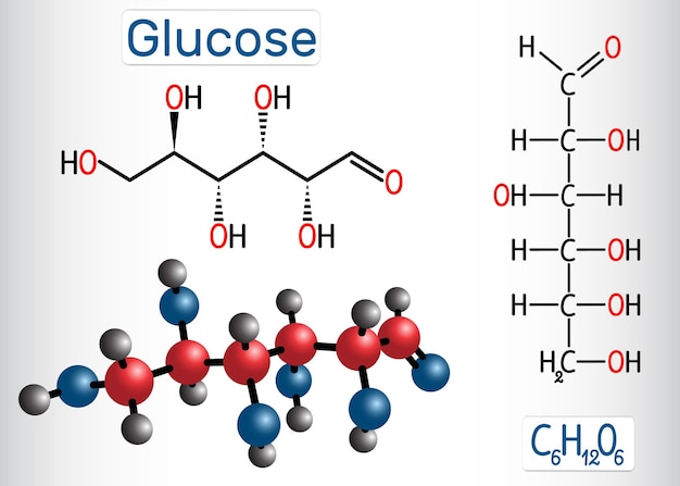 Detailed Molecular Structure of Glucose Sugar Compound | Jiffy Designs