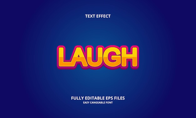 Vibrant 3D Text Effect with Playful 'Laugh' Message | Jiffy Designs