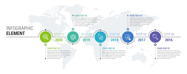 Vibrant Global Timeline Infographic with Circular Milestones | Jiffy ...
