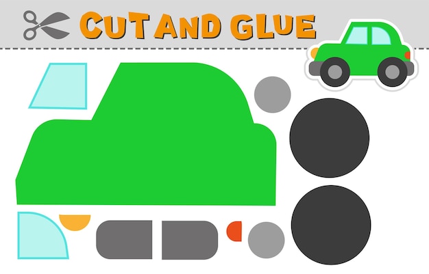 Colorful Cut-and-Glue Car Shapes for Creative Projects | Jiffy Designs