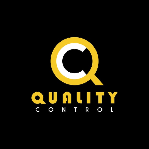 Striking Circular Quality Control Logo on Sleek Black Background | Jiffy Designs