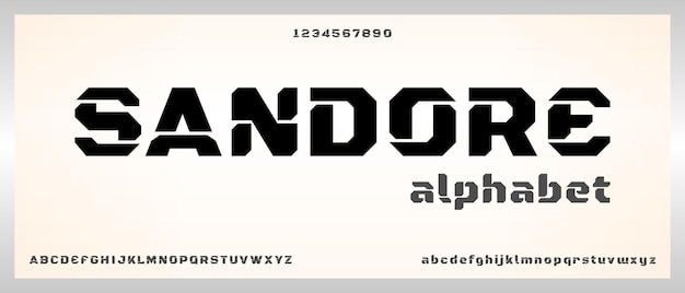 Sandore Geometric Alphabet with Numbers | Jiffy Designs