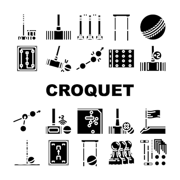 Comprehensive Collection of Iconic Croquet Symbols and Elements | Jiffy ...