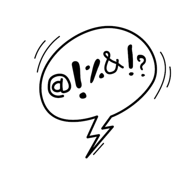 Expressive Cartoon Speech Bubble with Exclamation Marks | Jiffy Designs