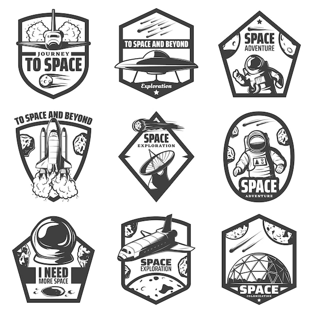 Captivating Space-Themed Emblem Collection with Diverse Designs | Jiffy ...