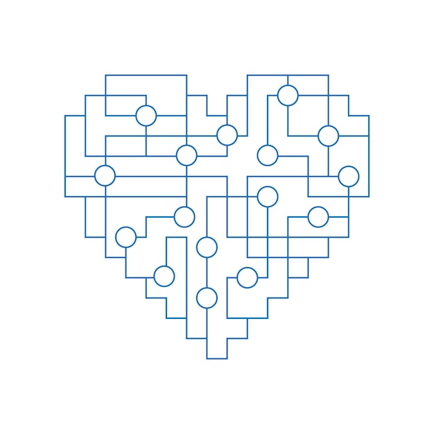 Interconnected Heart-Shaped Circuit Design | Jiffy Designs