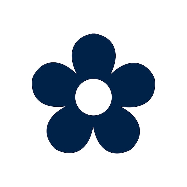 Vibrant Navy Blue Flower Graphic | Jiffy Designs