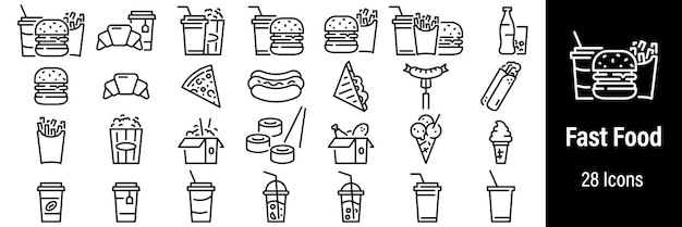 Diverse Collection of Iconic Fast Food Symbols | Jiffy Designs