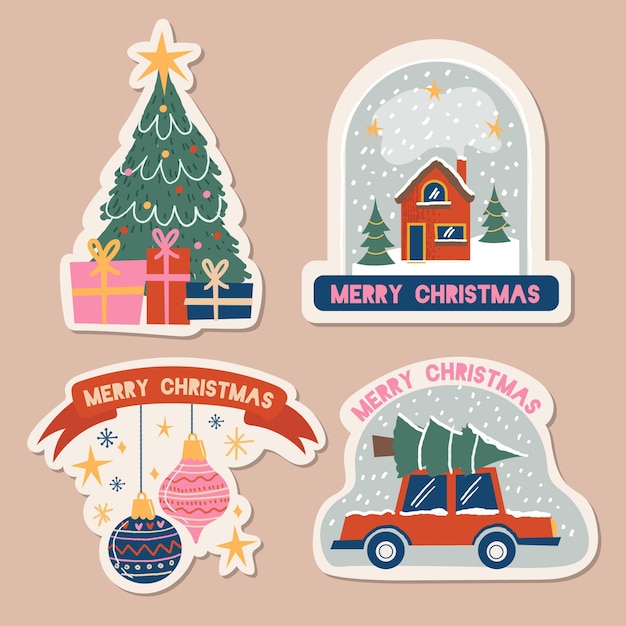 Charming Christmas Sticker Collection with Festive Imagery | Jiffy Designs