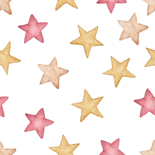 Vibrant Star-Studded Pattern with Watercolor Accents | Jiffy Designs