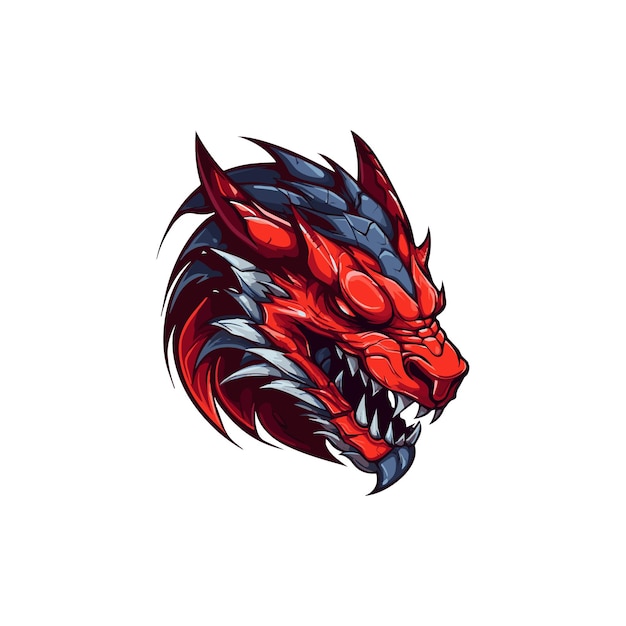 Fierce and Formidable: The Captivating Dragon Head Illustration | Jiffy ...