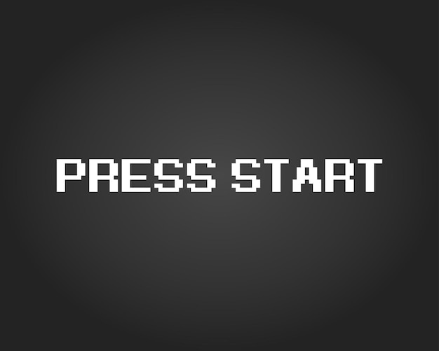 Retro-Inspired 'Press Start' Pixel Art Graphic | Jiffy Designs