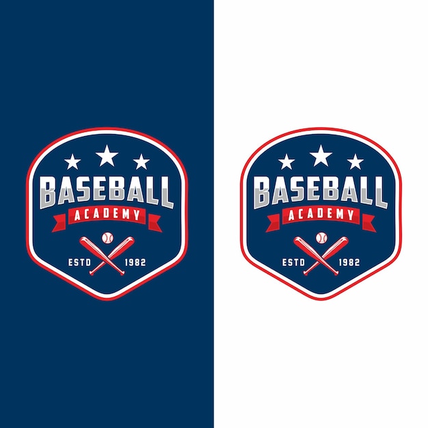 Vintage Baseball Academy Crest with Crossed Bats | Jiffy Designs