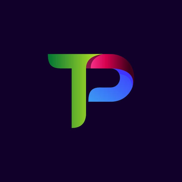 Vibrant Overlapping Letter P in Striking Colors | Jiffy Designs