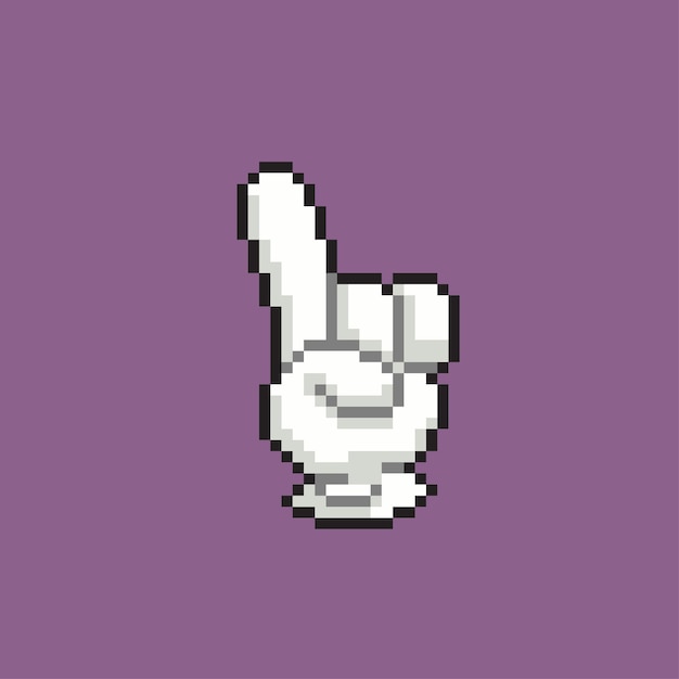 Whimsical Pixel Art Rabbit Hand Gesture | Jiffy Designs
