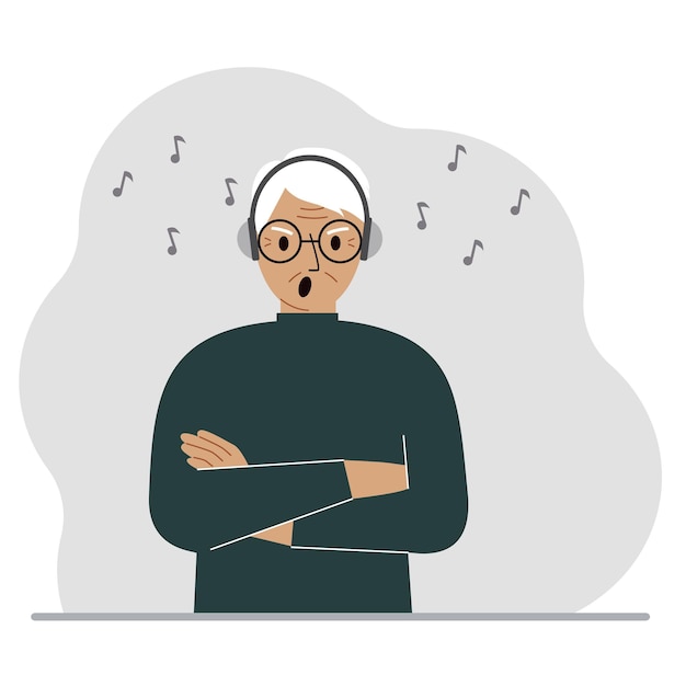 Eccentric Musician Surrounded by Swirling Musical Notes | Jiffy Designs