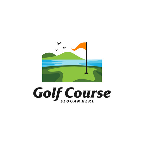 Golf Course Logo Design Template. Golf Course Logo Concept Vector ...