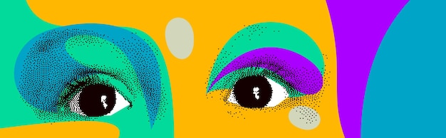 Vibrant Gaze: A Mesmerizing Pop Art Composition | Jiffy Designs
