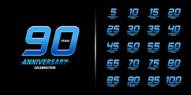 Sleek 90th Anniversary Celebration with Vibrant Numeric Motif | Jiffy ...