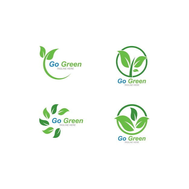 Vibrant Green Leaf Symbols for Eco-Friendly Branding | Jiffy Designs