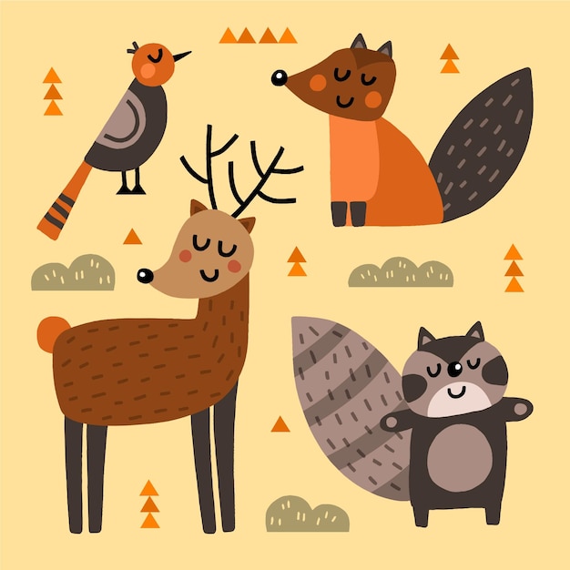 Charming Forest Animal Collection with Vibrant Patterns | Jiffy Designs